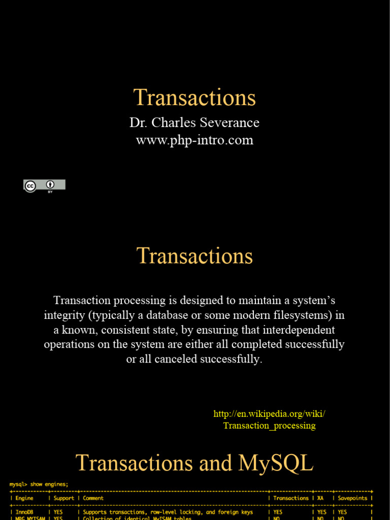 Sql 16 Mysql Transactions Pdf Database Transaction Computing 