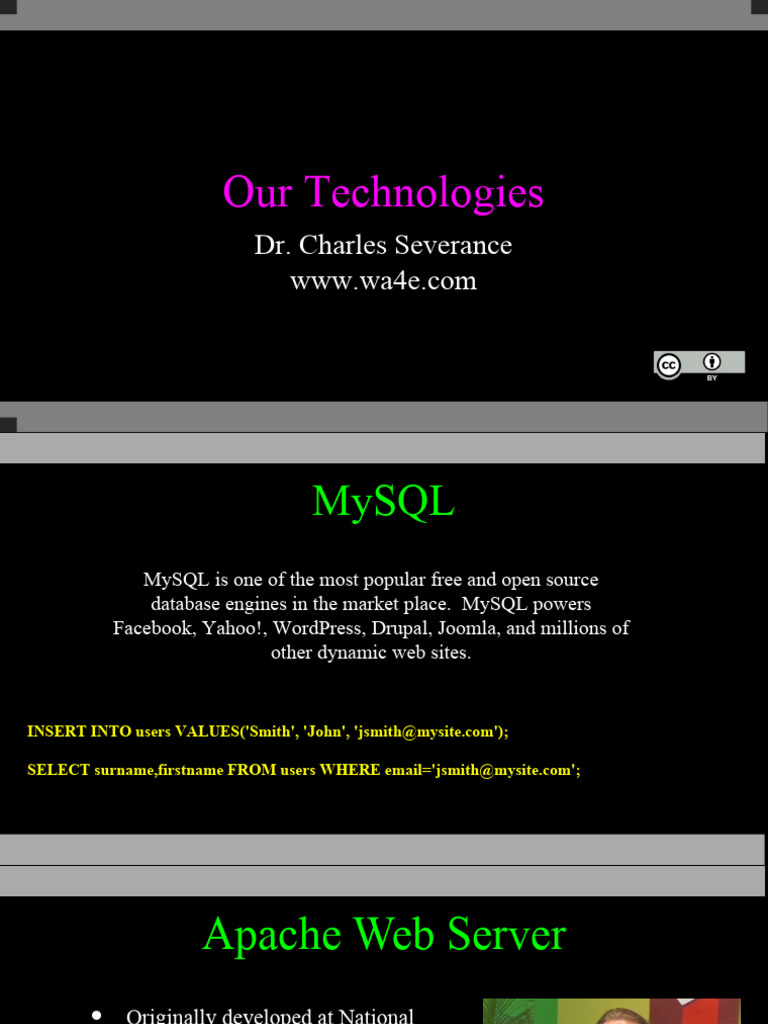 Preface 01 Intro Technologies | PDF | Php | Java Script