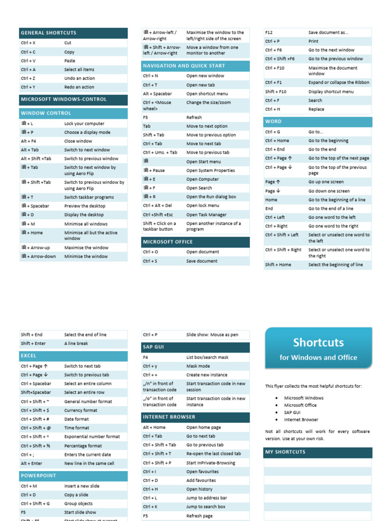 Shortcuts 1 0 EN | PDF | Microsoft Software | Software
