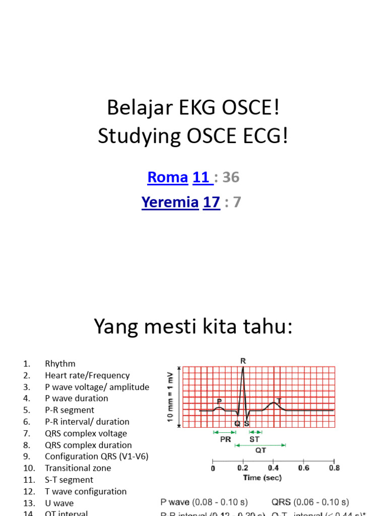 Belajar EKG OSCE! | PDF | Electrocardiography | Cardiac Arrhythmia