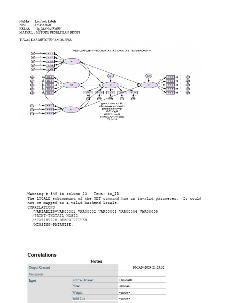 Amos | PDF | Errors And Residuals | Dependent And Independent Variables