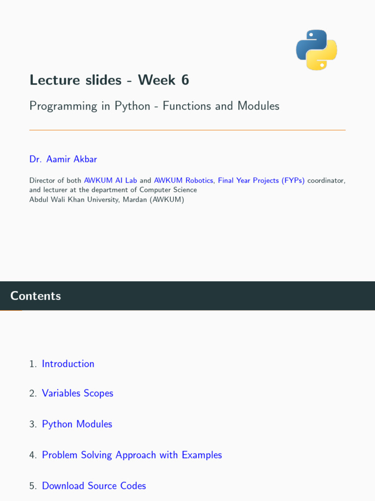 Python Functions and Modules Overview | PDF | Art | Computers