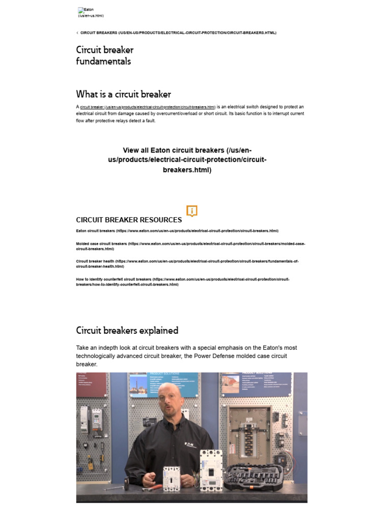 Understanding Circuit Breakers Explained | PDF | Fuse (Electrical ...