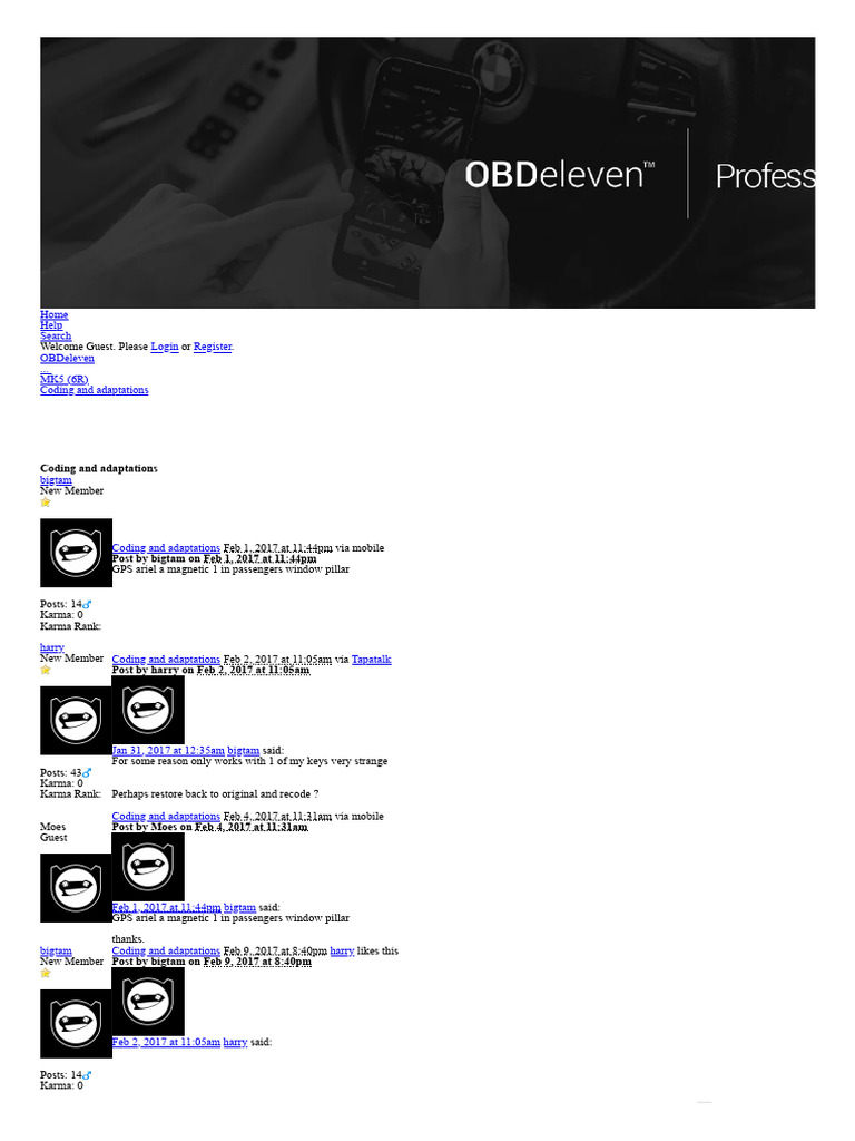 OBDeleven Coding & Adaptations Guide | PDF | Vehicles | Manufactured Goods
