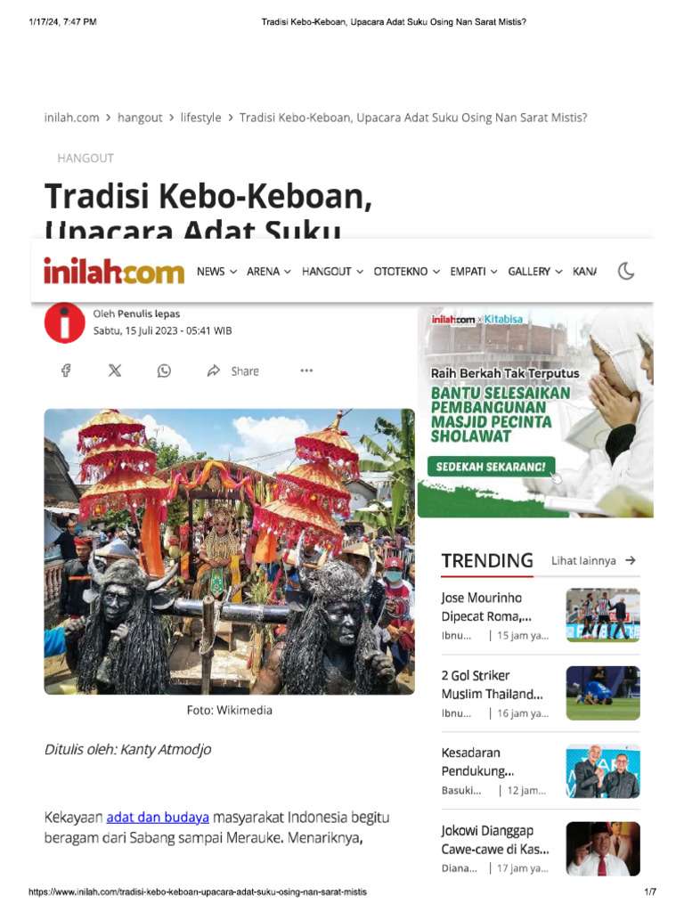 Upacara Adat Osing | PDF