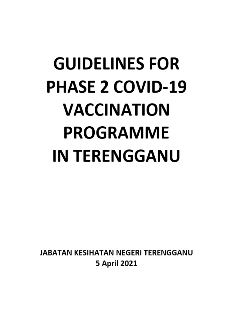Terengganu Phase 2 COVID-19 Vaccination Guidelines | PDF | Coronary ...