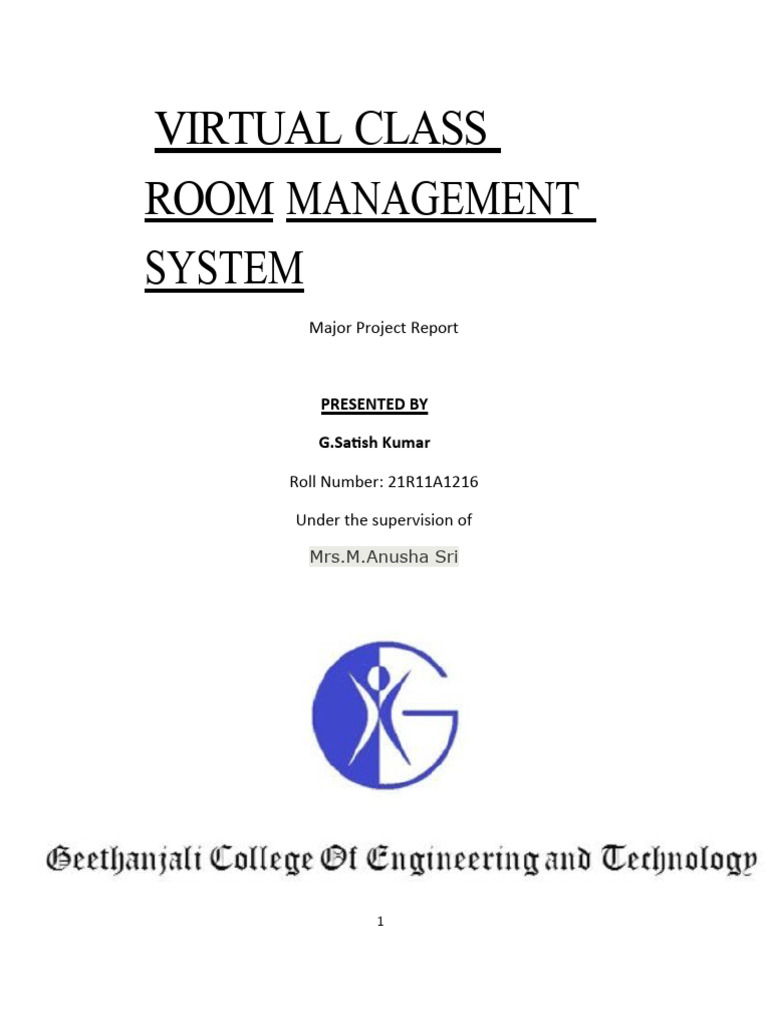 Virtual Classroom Management System | PDF | Distance Education | Websites