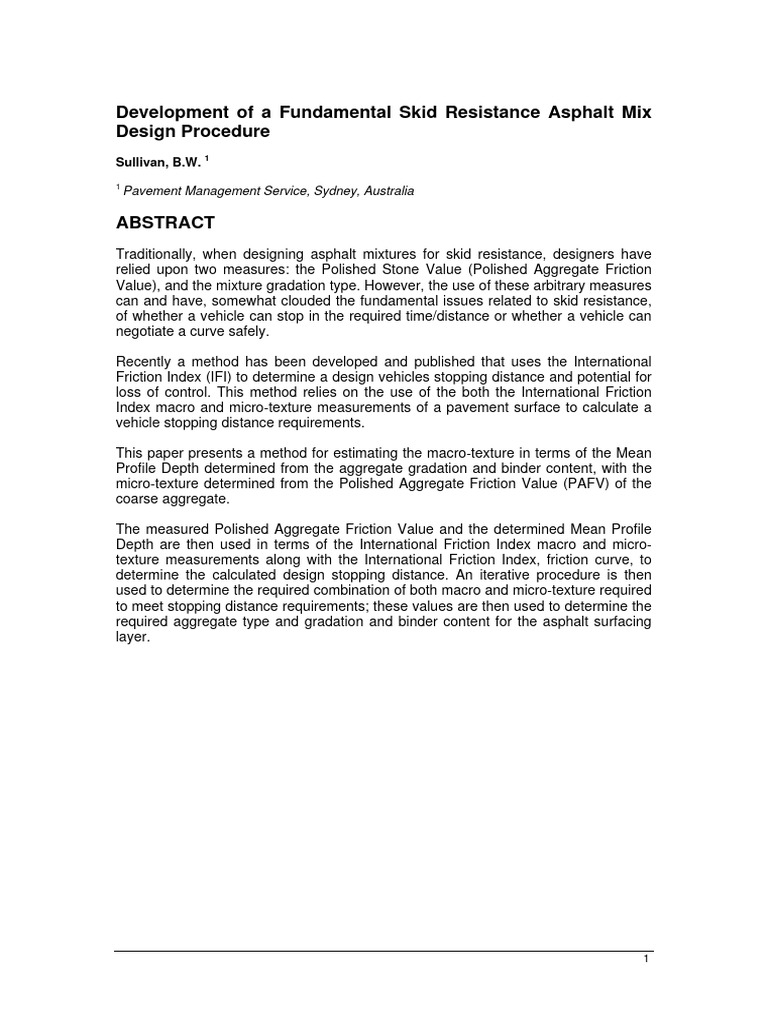 Development-Fundamental-Skid-Resistance-Asphalt-Mix-Design-Procedure | PDF | Friction | Road Surface