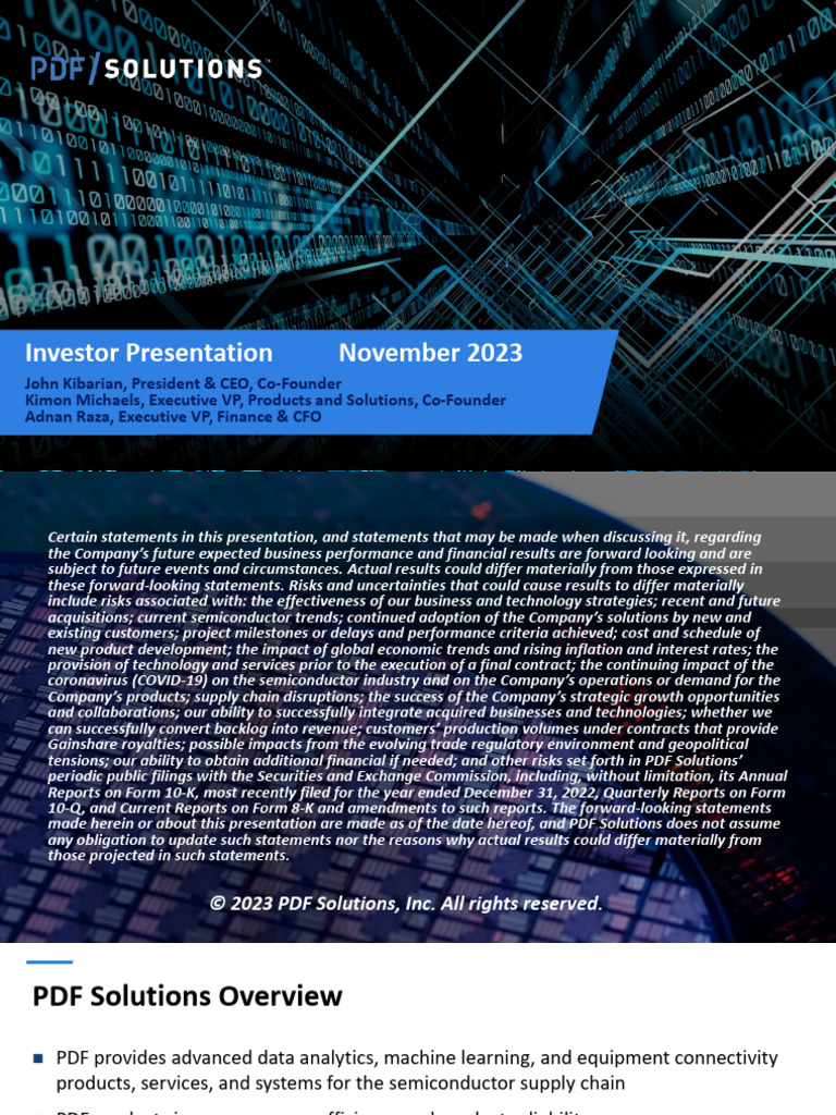 IR-Presentation-Q3-2023 | PDF | Balance Sheet | Income Statement