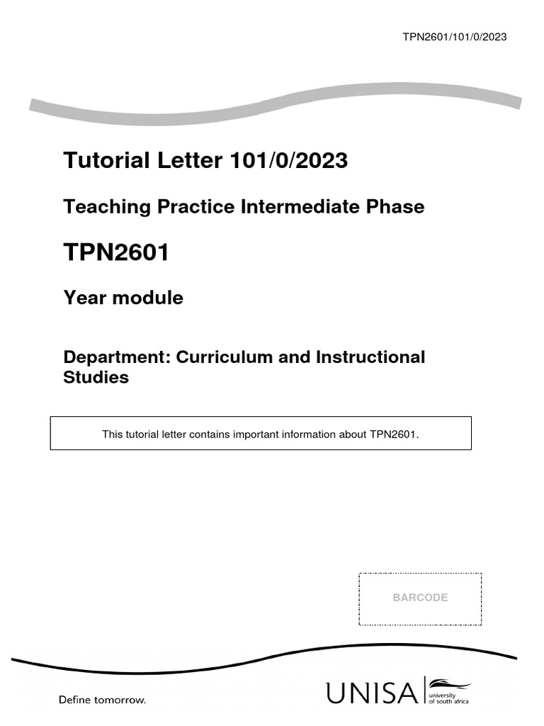 tpn2601 Assignment 2 | PDF | Teachers | Learning