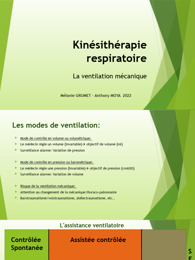 KInésithérapie Respiratoire en Service de Réanimation 2 | PDF ...