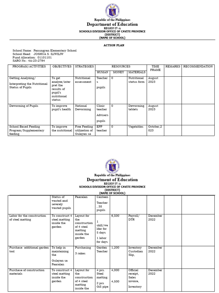 Action Plan 2023 | PDF