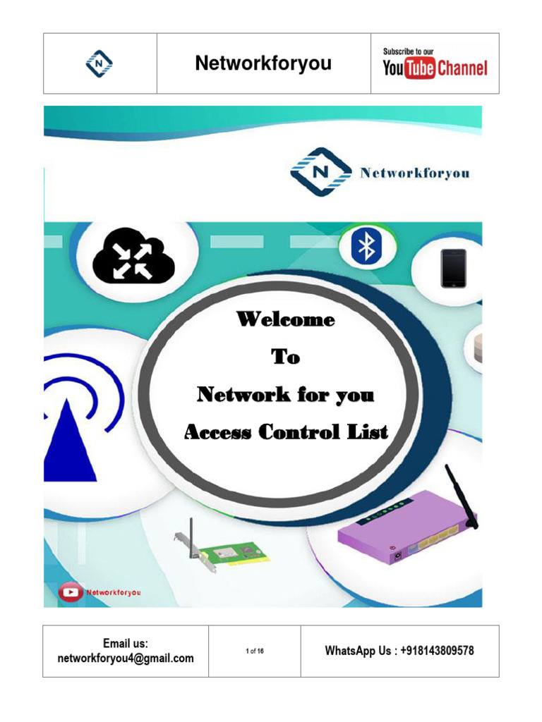 Network ACL Configuration Guide | PDF | Port (Computer Networking) | Computer Network