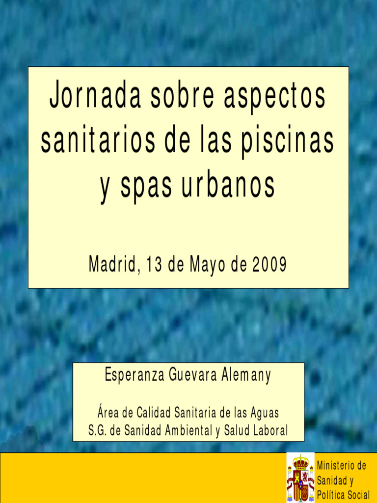 Aspectos Sanitarios de Piscinas y Spas | PDF | Piscina | Agua