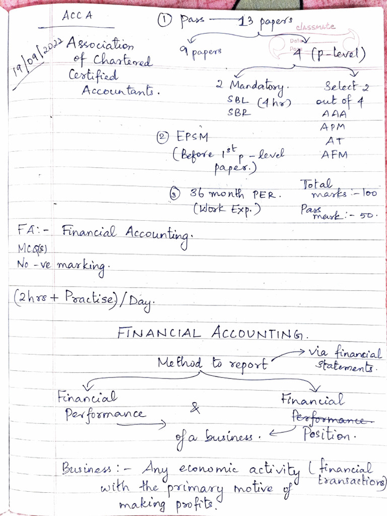 ACCA Notes | PDF | Expense | Accounting