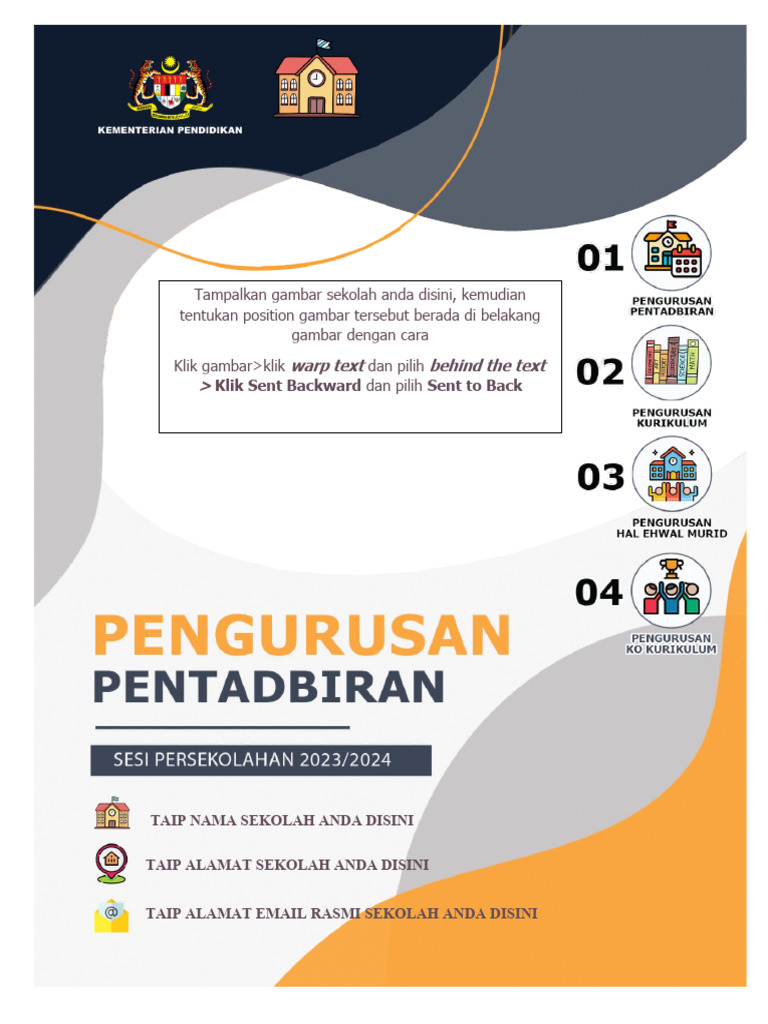 BUKU PENGURUSAN SEKOLAH-By CikguMu 2023-2024-Bahagian B-BAHAGIAN PENTADBIRAN DAN PENGURUSAN | PDF