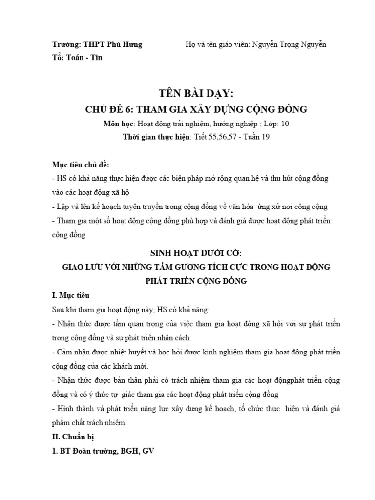 HDTNHN 10 - Tuan 19 | PDF