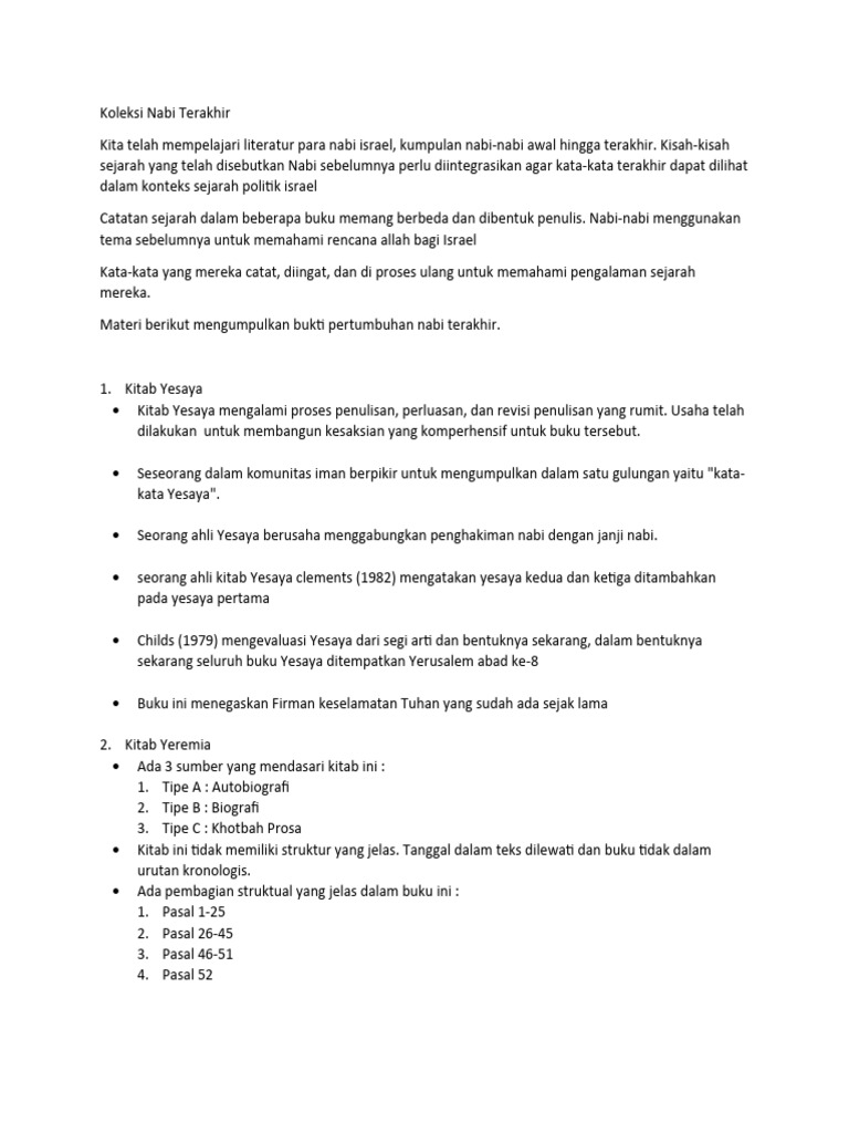 Word Materi Presentasi PL Kel.8 - Koleksi Nabi Terakhir | PDF