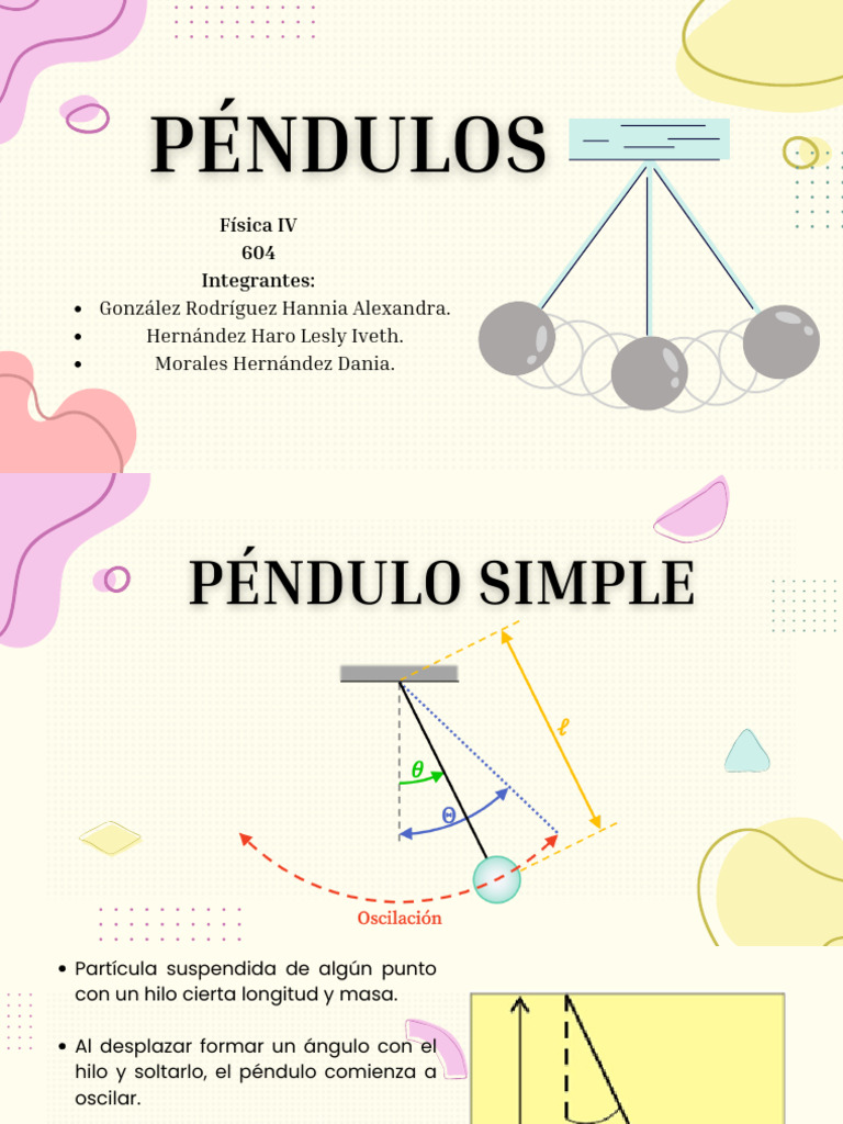 PENDULOS | PDF | Oscilación | Péndulo