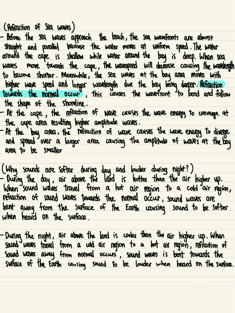 SPM Physics Notes | PDF | Refraction | Waves