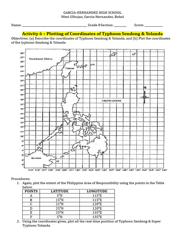 Plotting Typhoon Sendong Coordinates | PDF