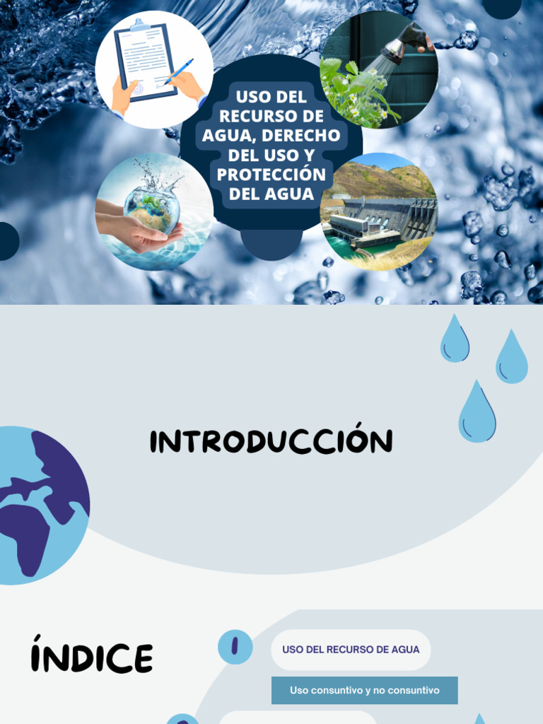Uso Del Recurso de Agua, Derecho Del Uso y Protección Del Agua | PDF | Agua | Recursos hídricos