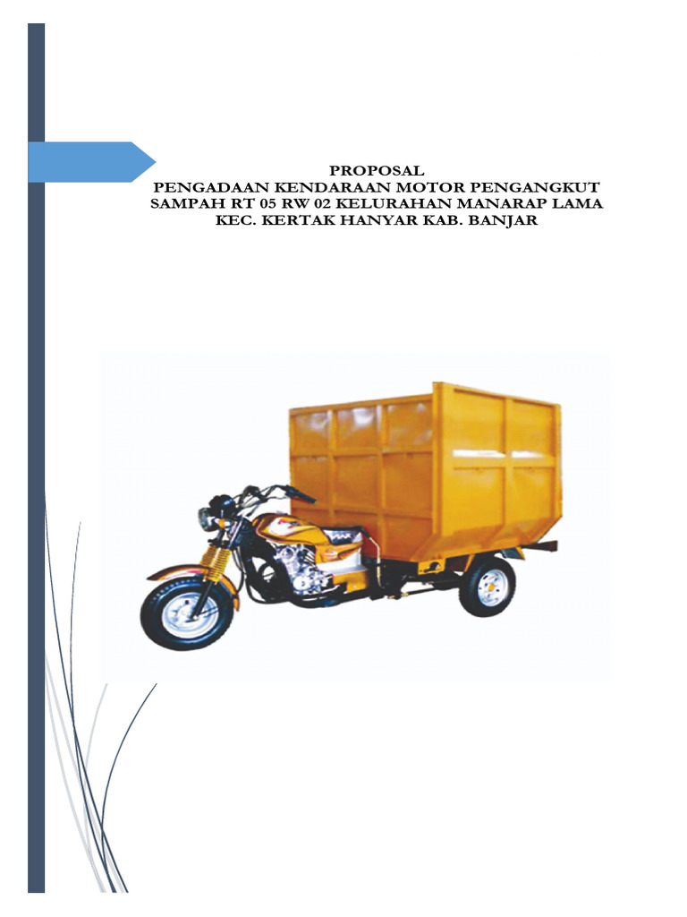 Proposal-Tossa-RT 05 Kelurahan Manarap Lama | PDF