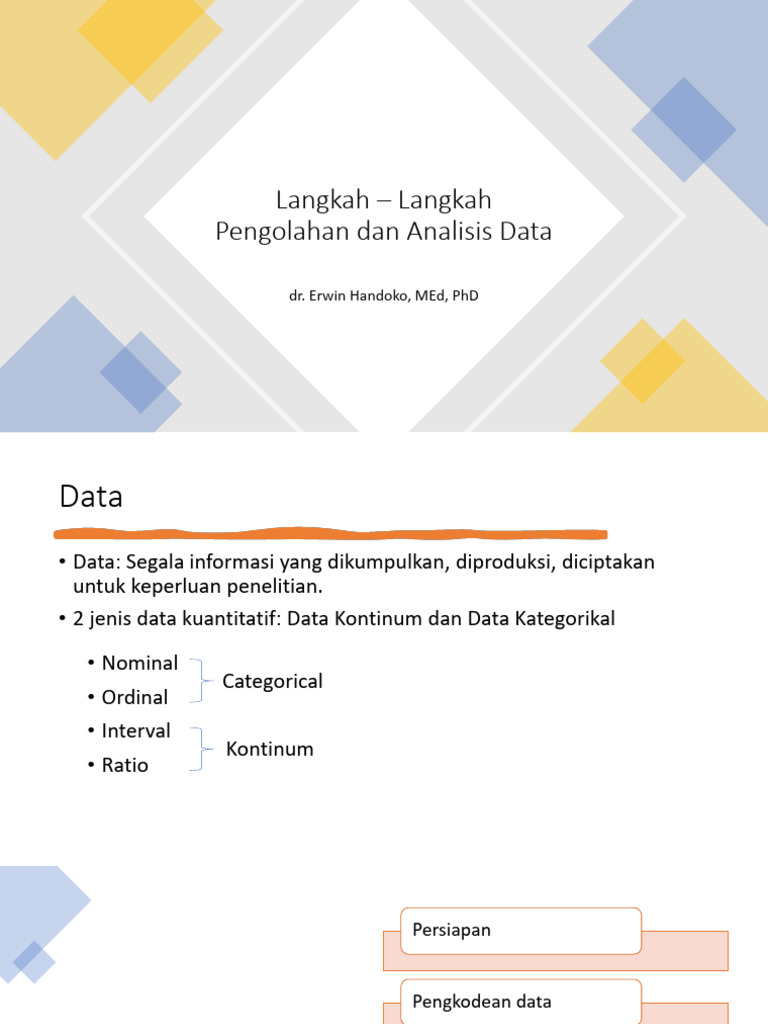 Langkah - Langkah Pengelolaan Dan Analisis Data | PDF