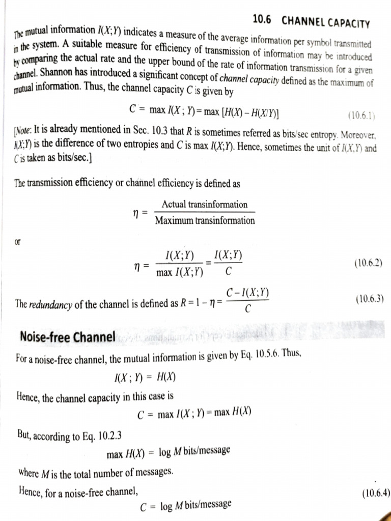 Channel Capacity | PDF