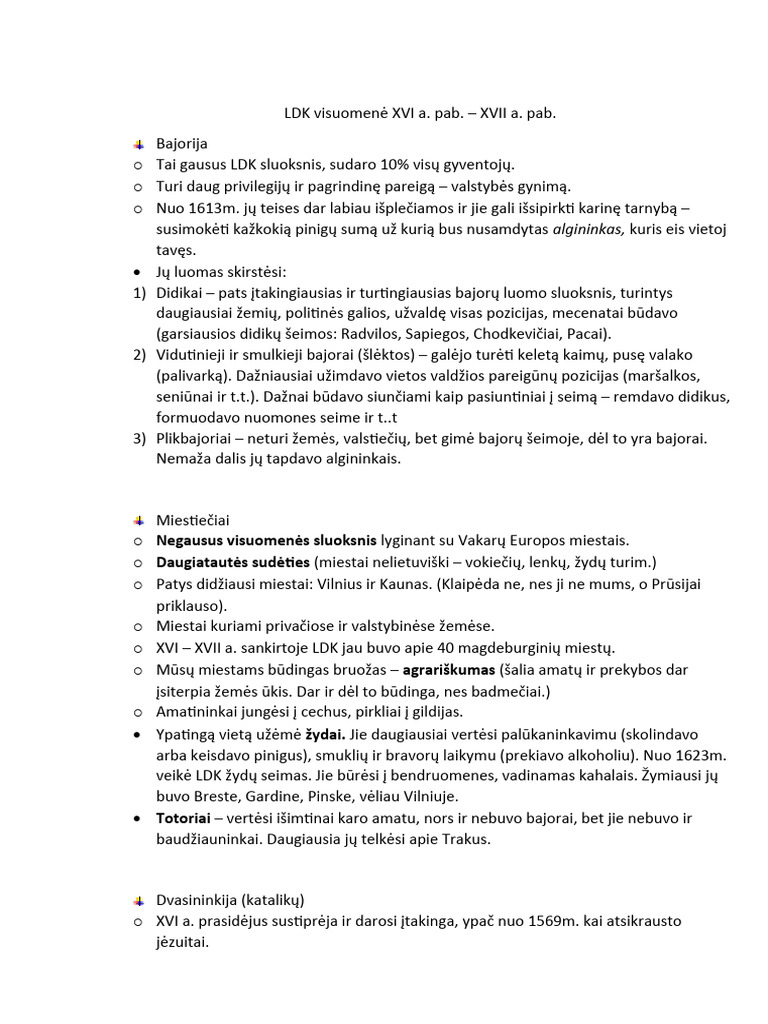 LDK Visuomenė XVI A | PDF