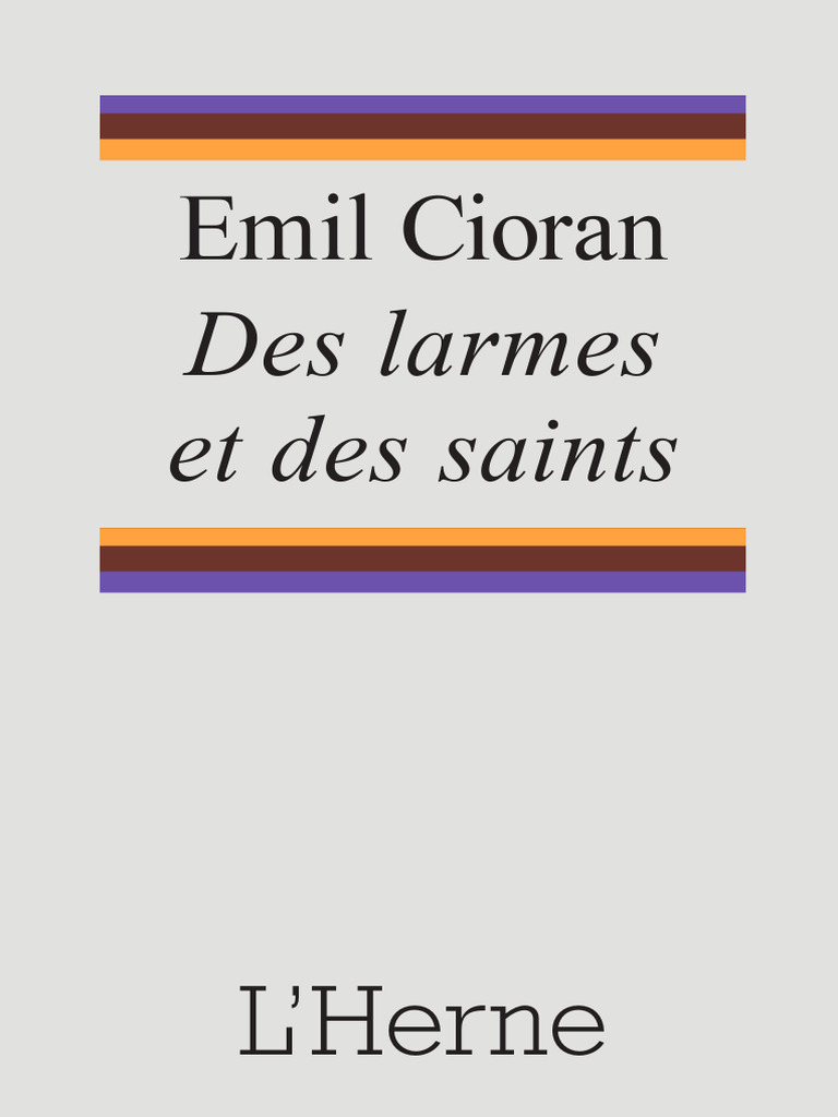 Des Larmes Et Des Saint - Emil Cioran | PDF | Dieu | Thérèse d'Avila