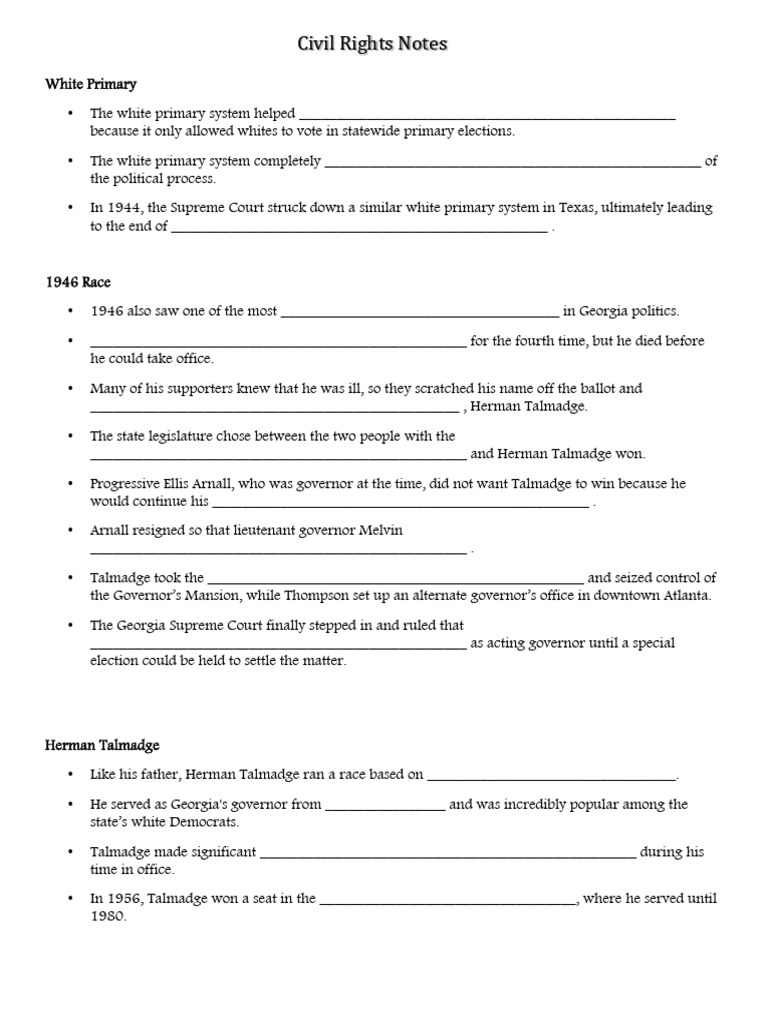 Civil Rights Organizer | PDF | Social Movements | Civil Rights And ...