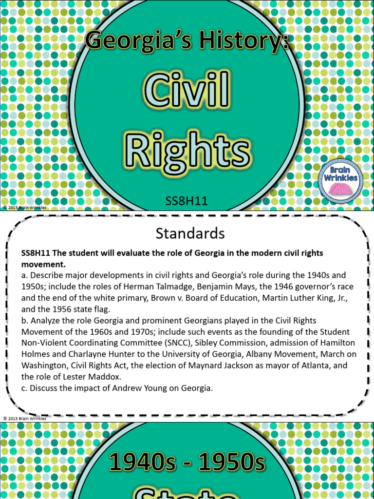 Civil Rights Movement Notes | PDF | Georgia (U.S. State) | Martin ...
