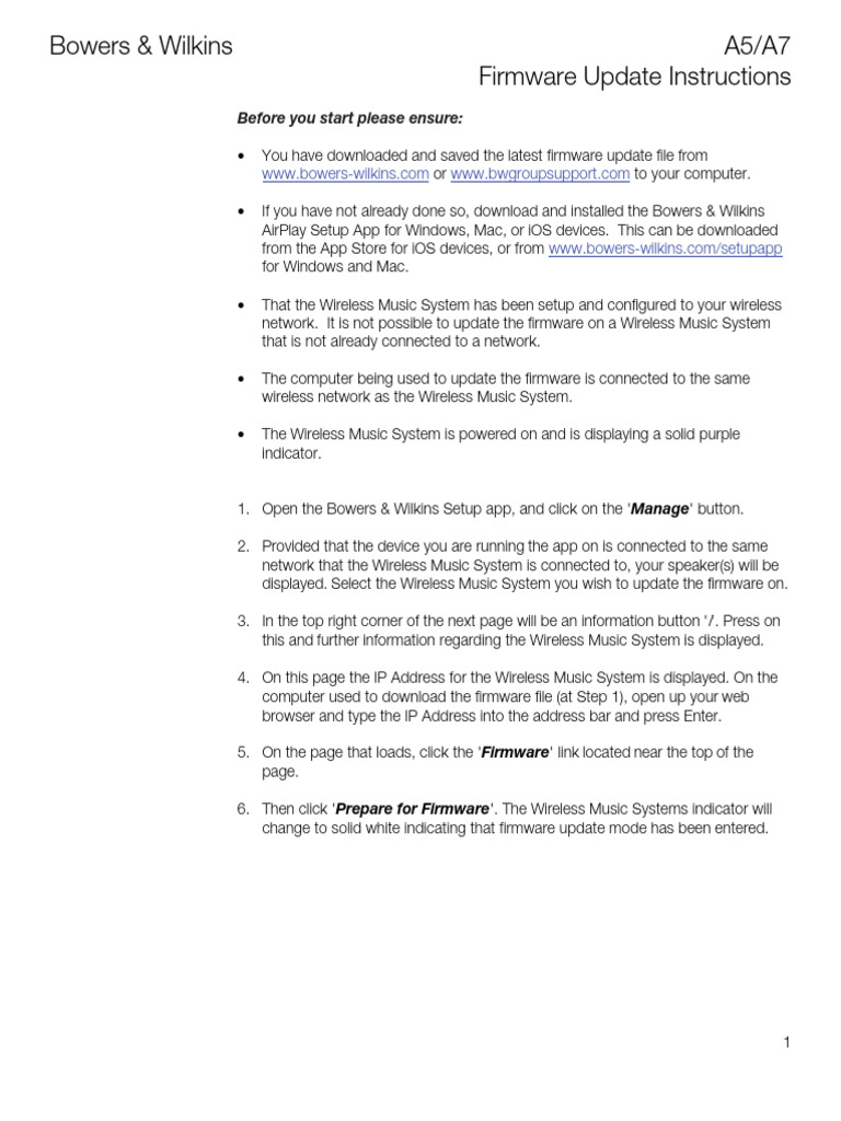 A7 Firmware Installation Instructions 2 | PDF | Ios | Computer Network