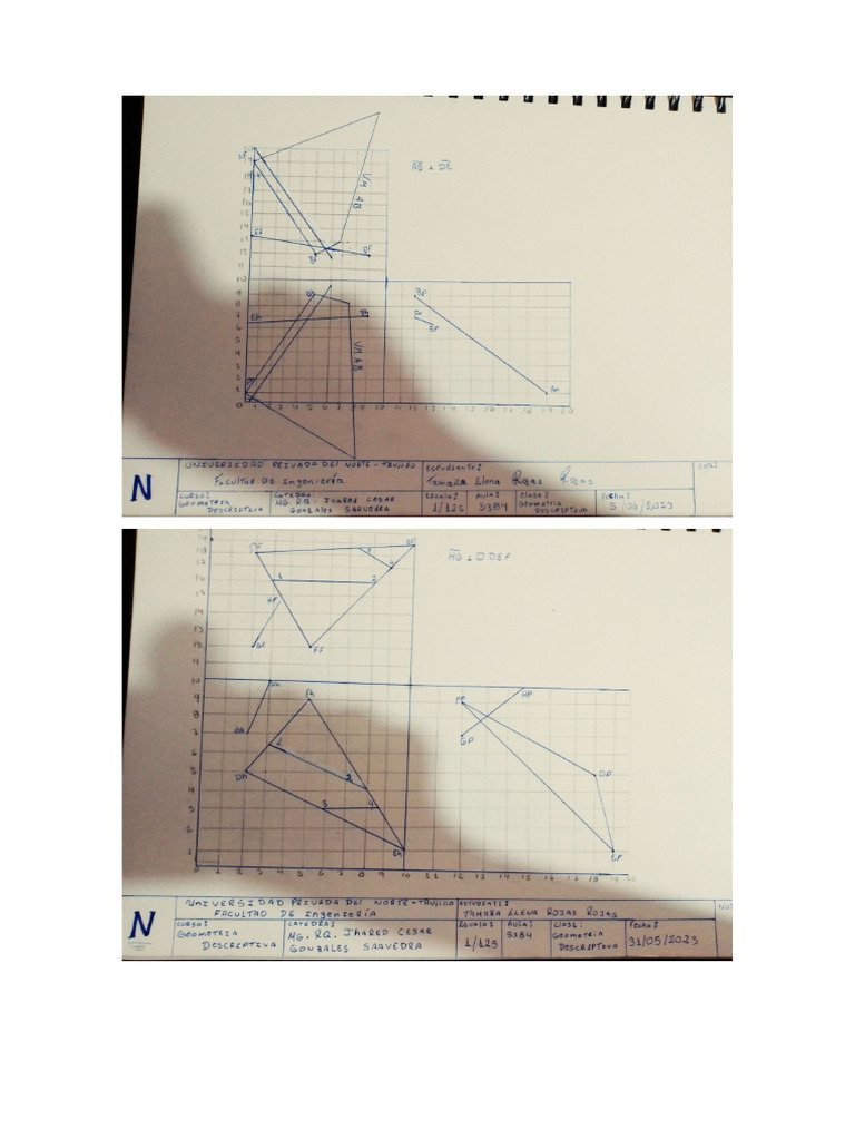 Actividad 11 - Geometria Descriptiva - 5384 - Tamara Elena Rojas Rojas | PDF