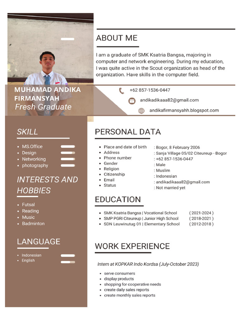 Cv Modern Andika | PDF