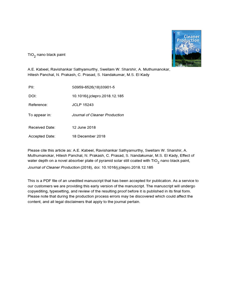 Abs Tio2 Coating Pdf Solar Energy Water
