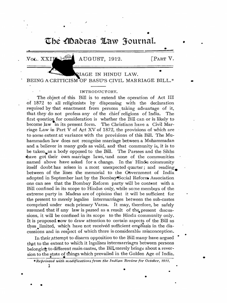 TVA PRL 0036085 TVA PRL 0036085 Madras Law Journal Vol 23 August 1912 ...