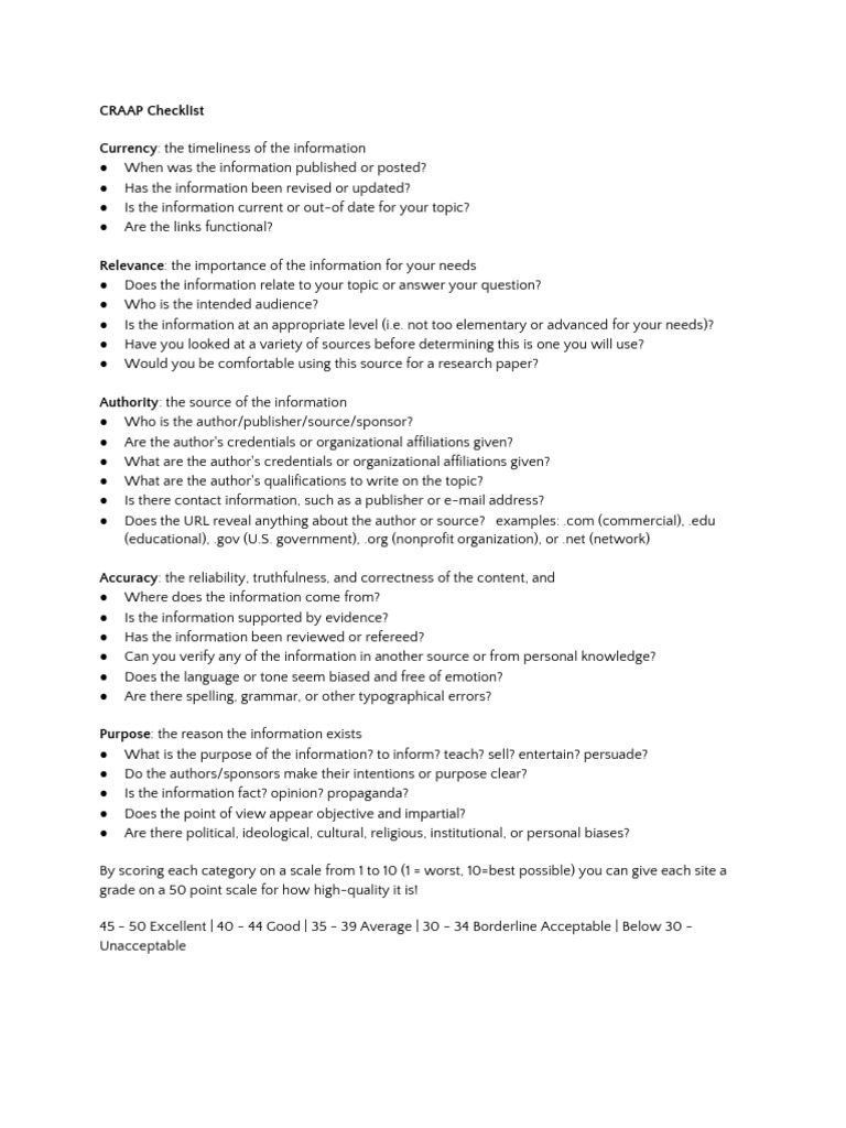 CRAAP Analysis | PDF CRAAP Analysis | PDF