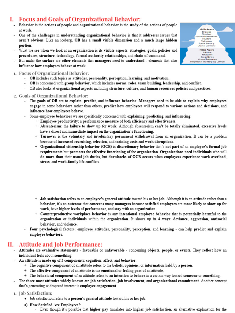 Chapter 8 - Understanding Individual Behavior | PDF | Job Satisfaction ...