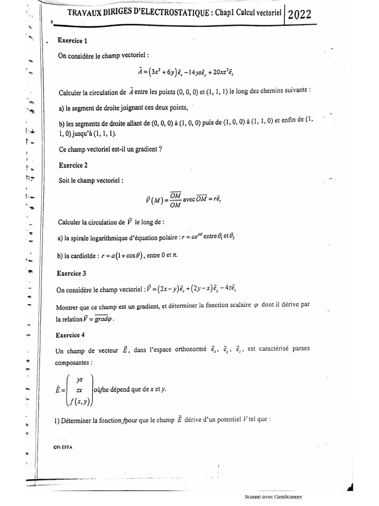 TD Électrostatique | PDF