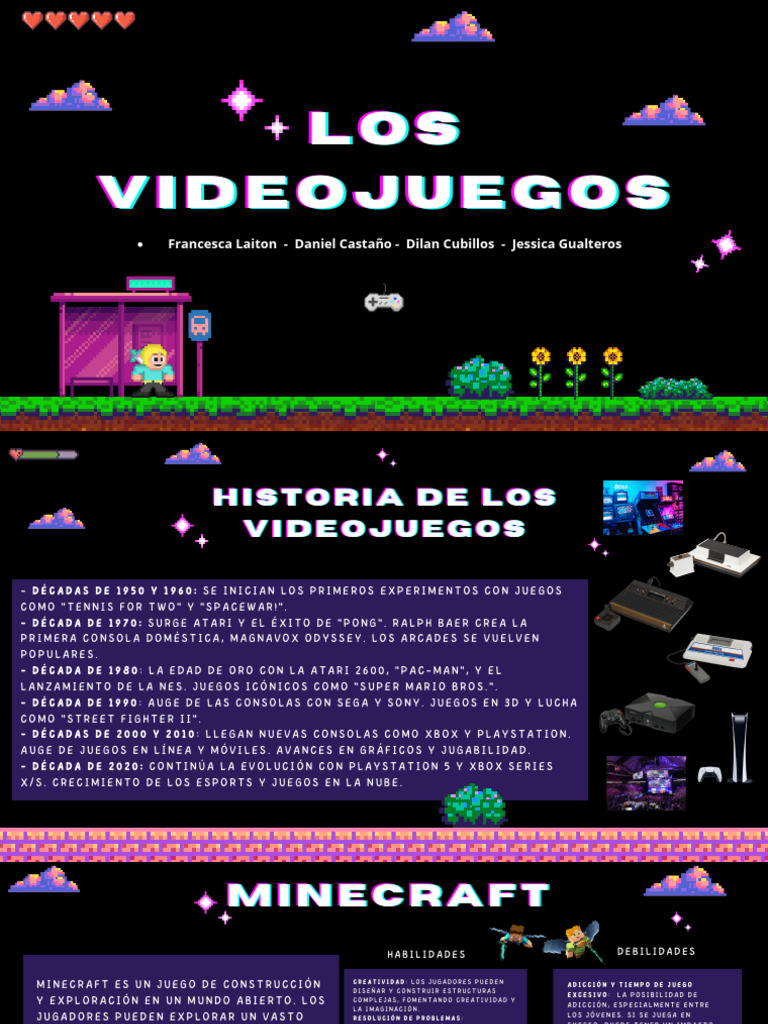 Black Purple Green Neon Modern Game Preskgkfkfentation | PDF | Juegos ...