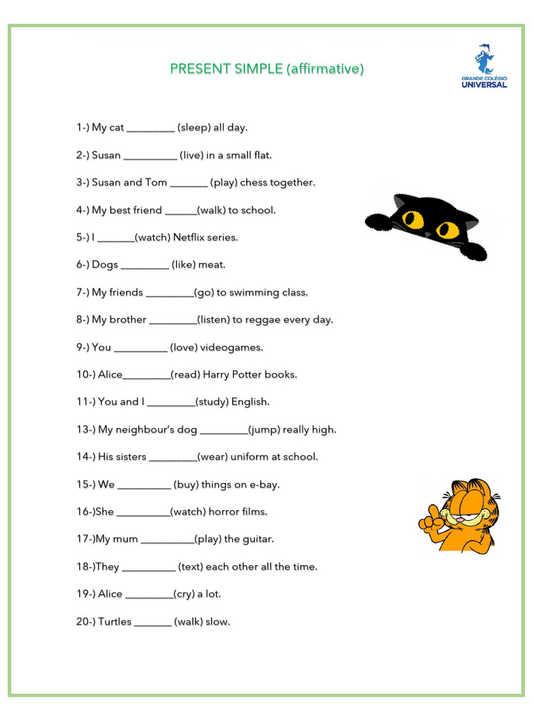 PRESENT SIMPLE_AFF (3) | PDF