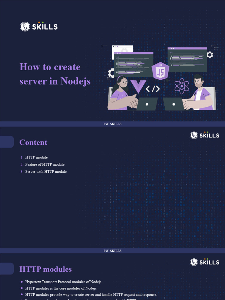 How To Create Server With Nodejs | PDF
