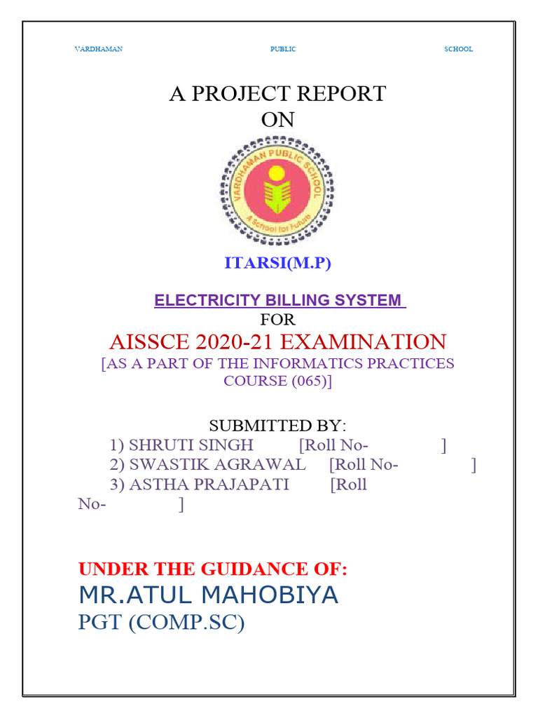 Electricity Bill System | PDF