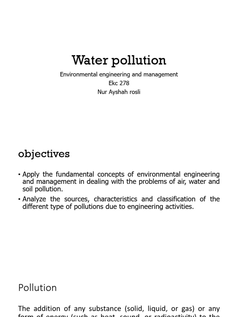 Environmental Engineering Guide | PDF | Water Pollution | Pollution