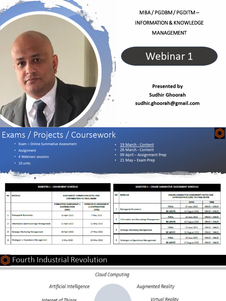 MBA - PGDPM - IKM - Webinar - 1 - Updated | PDF | Information | Knowledge Management