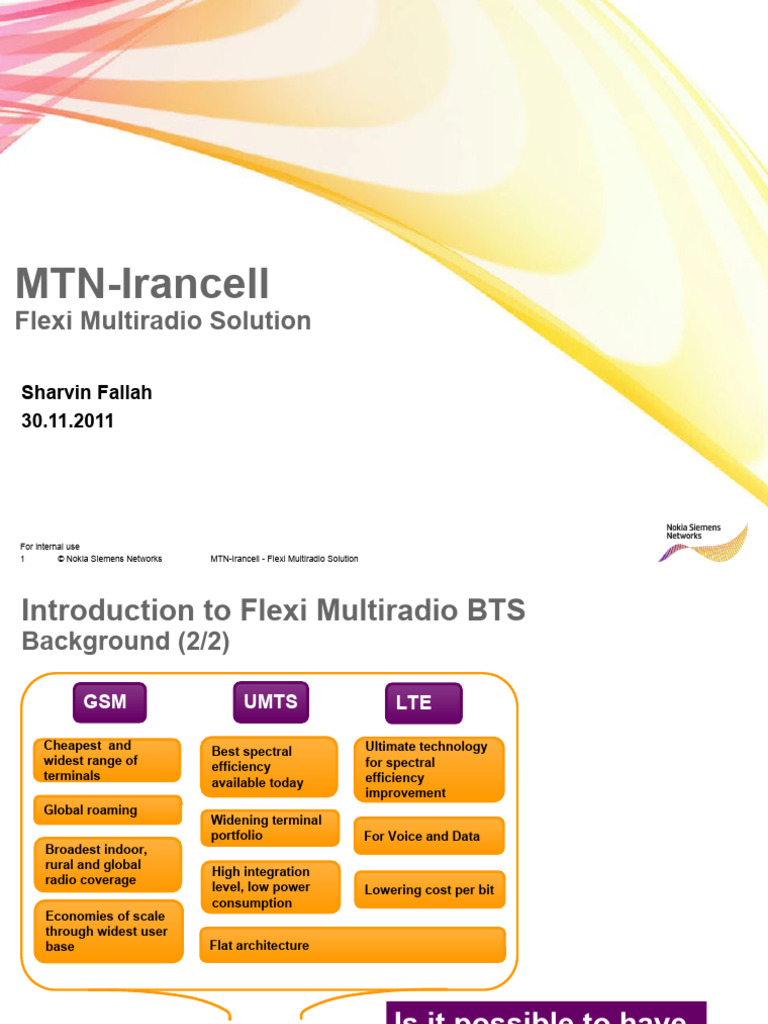 NSN Irancell - Flexi MR Presentation | PDF | Lte (Telecommunication ...