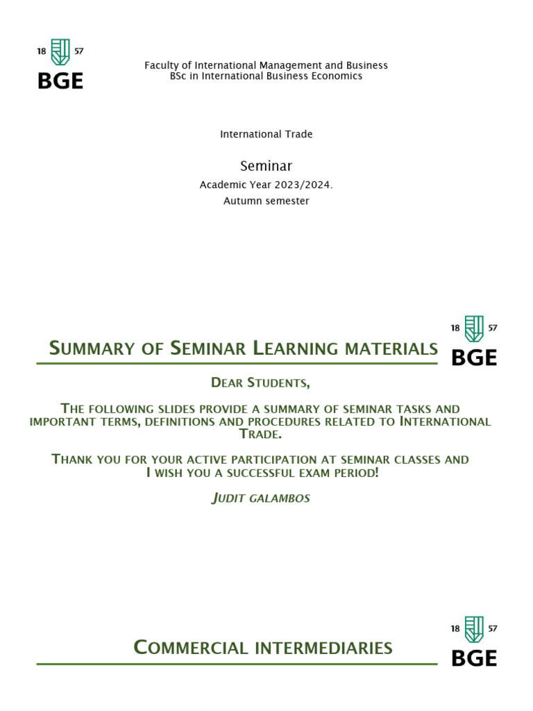 Seminar - PPT - Preparation For Exam | PDF