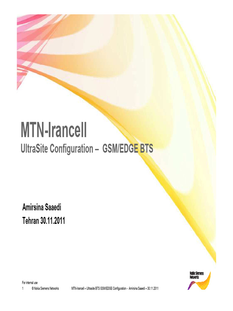 MTN-Irancell GSM/EDGE BTS Setup Guide | PDF | Gsm | Antenna (Radio)